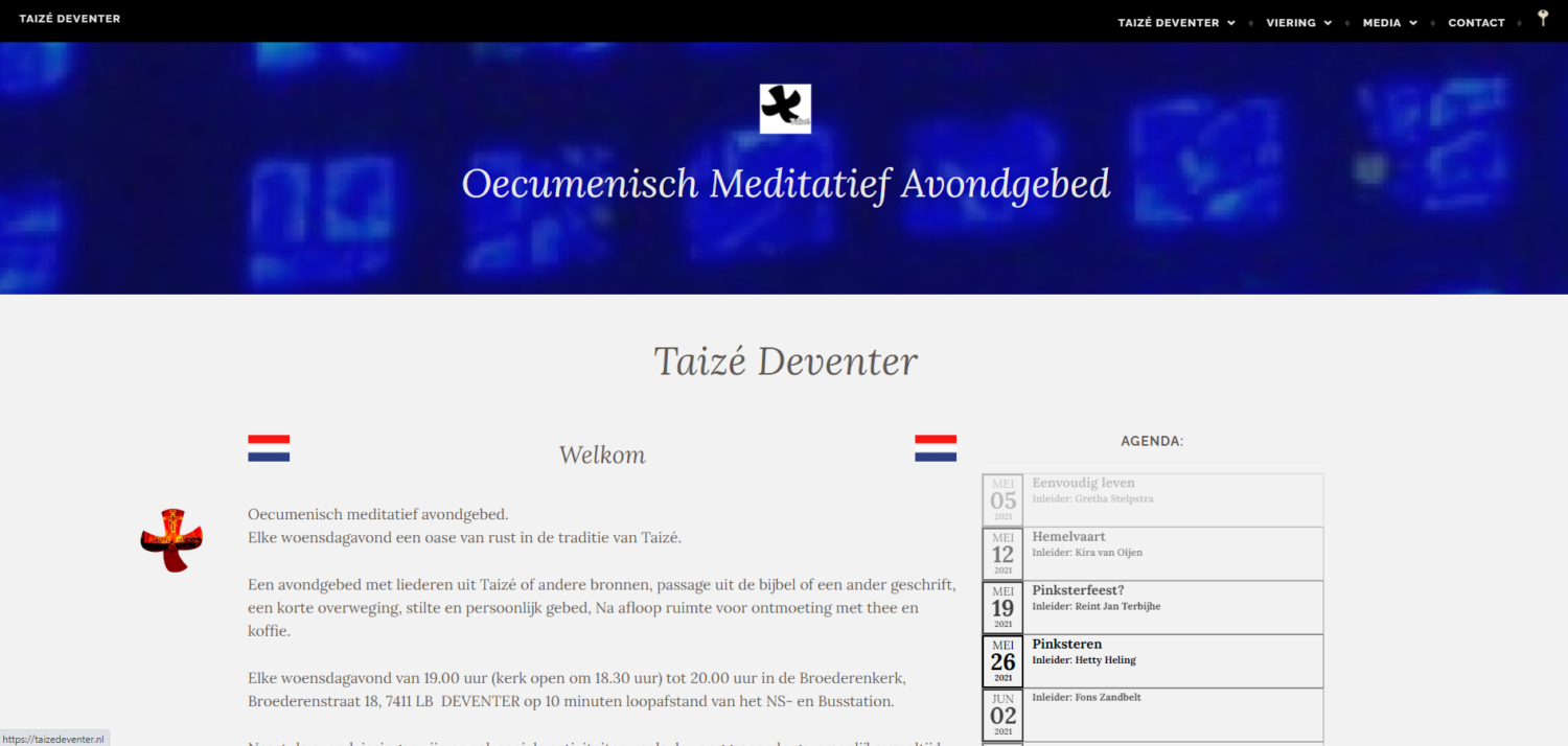 Website vernieuwd – Taizé Deventer